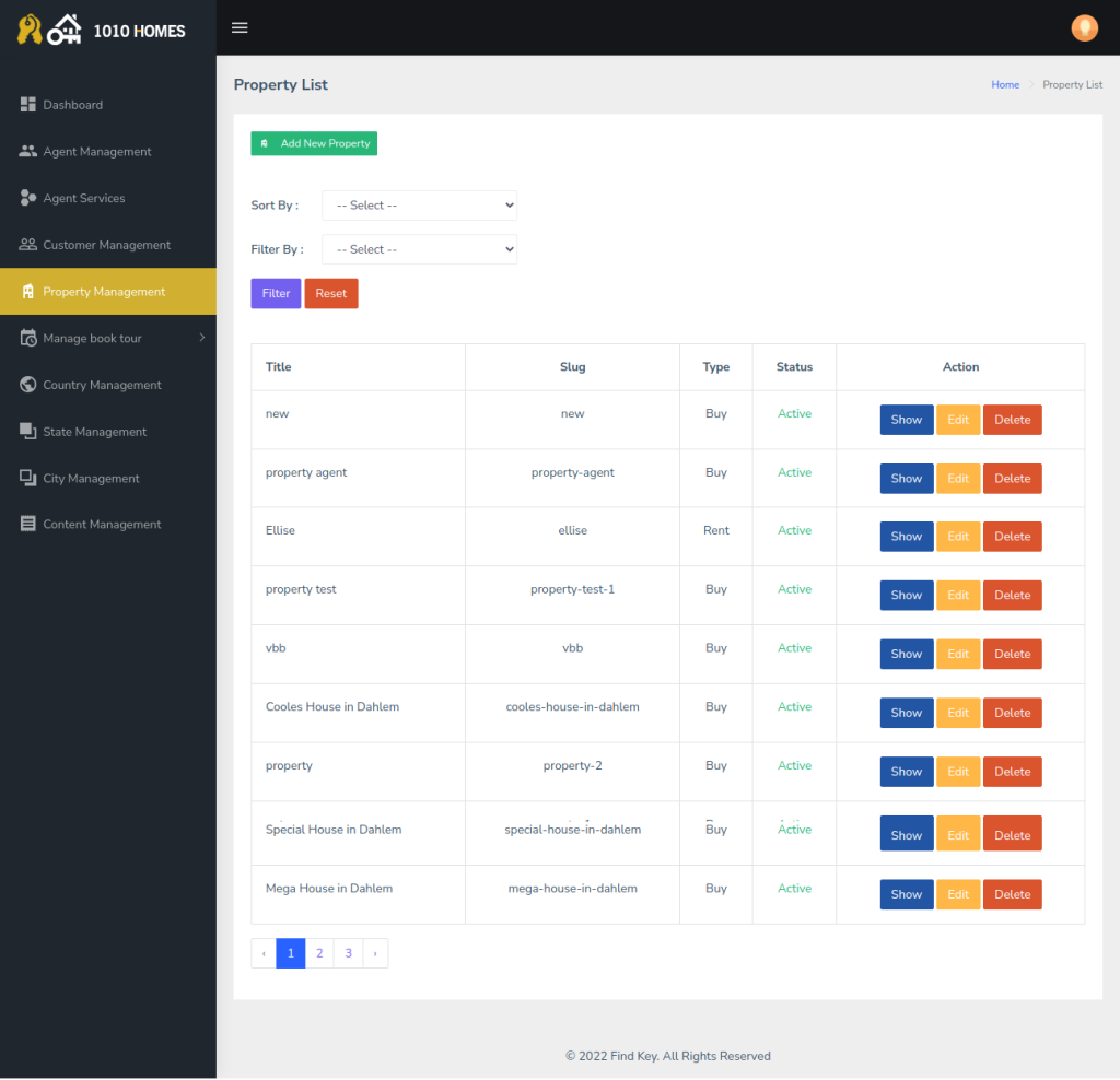 1010 Homes - Striver Technosoft - Software